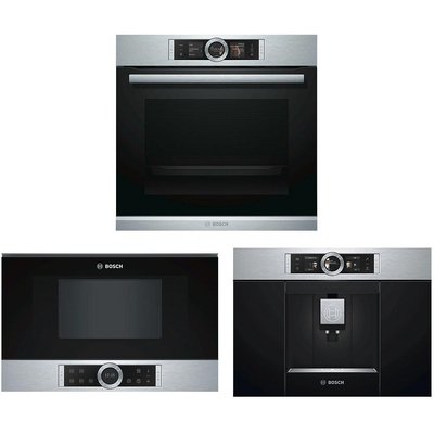 Bosch (духовой шкаф HSG636BS1 + кофемашина CTL636ES1 + микроволновая ...